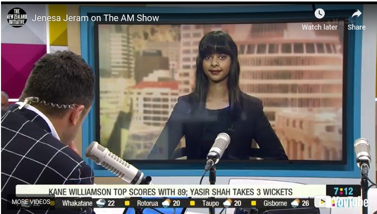 Jenesa Jeram on The AM Show | The New Zealand Initiative